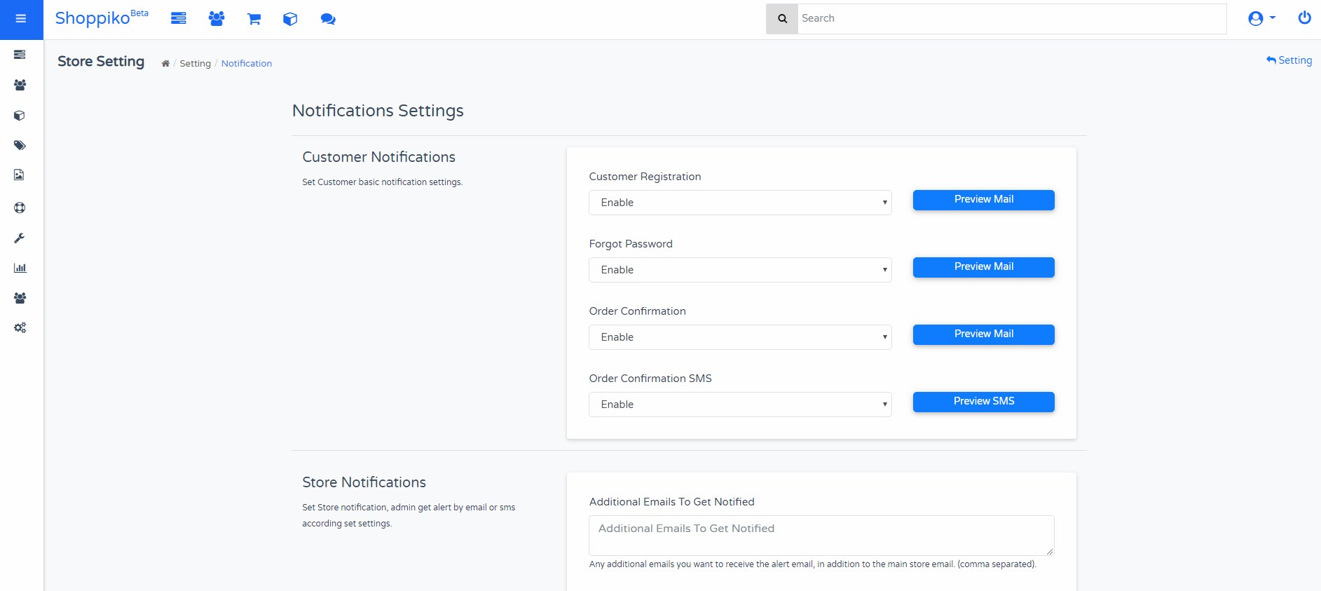 Store Settings - Shoppiko Support